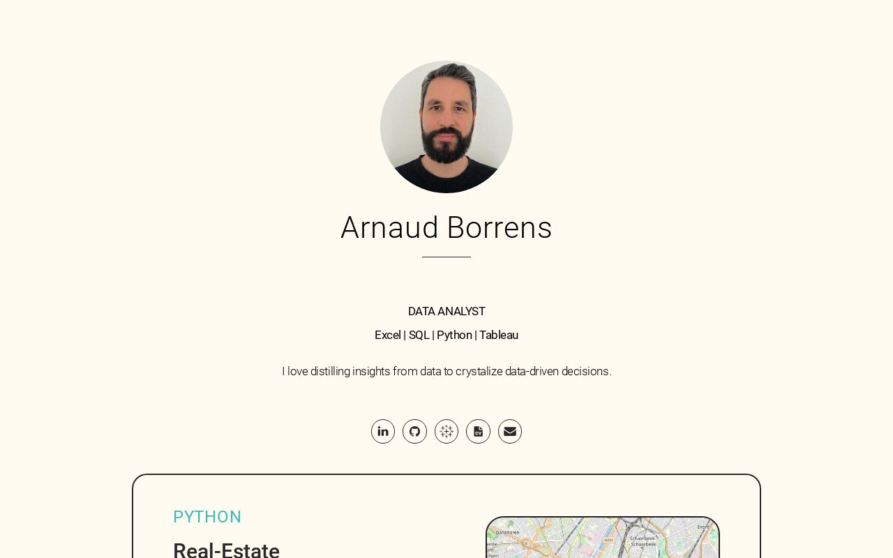 Arnaud Borrens Data Analyst